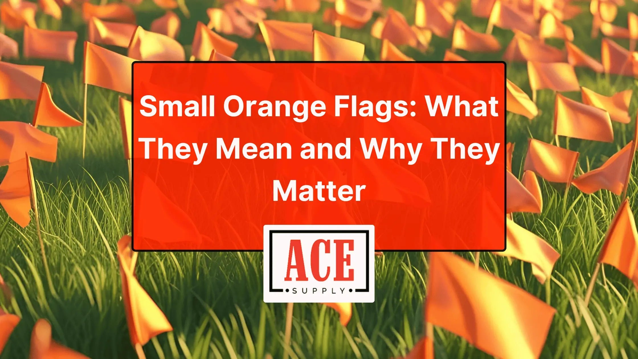 Small Orange Flags – Reliable Visual Marking Tools for the Field — ACE ...