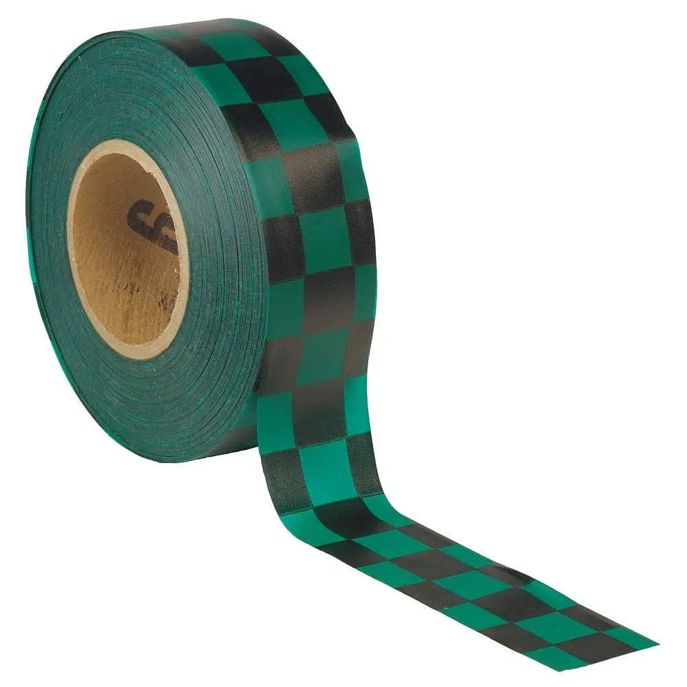 Presco Checkerboard Flagging Tape - Green/Black - 1 3/16" x 300' - 2 ...