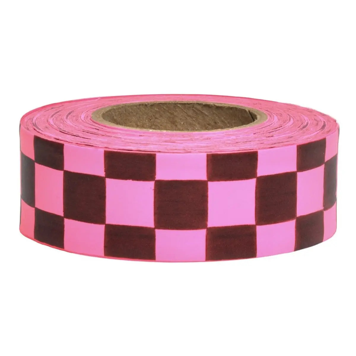 Presco Checkerboard Flagging Tape - Pink Glo/Black - 1 3/16" x 150 ...