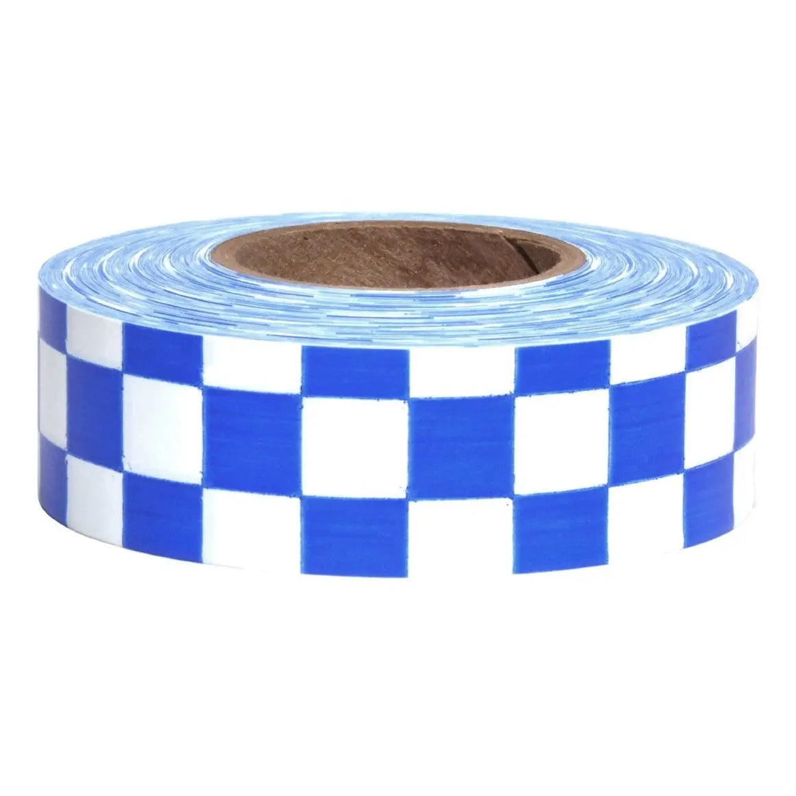 Presco Checkerboard Flagging Tape - White/Blue - 1 3/16" x 300' - 2 ...