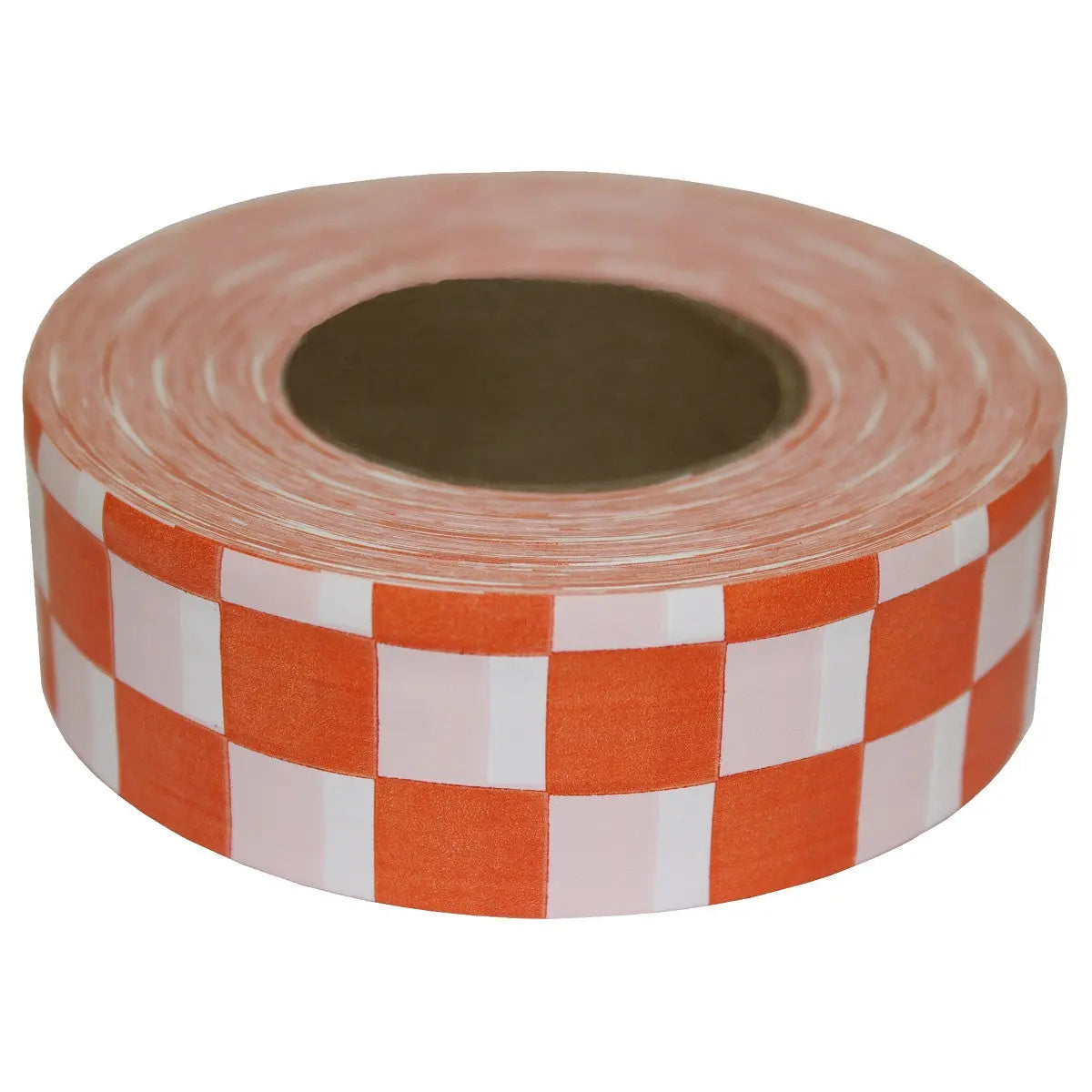 Presco Checkerboard Flagging Tape - White/Orange - 1 3/16" x 300' - 2 ...
