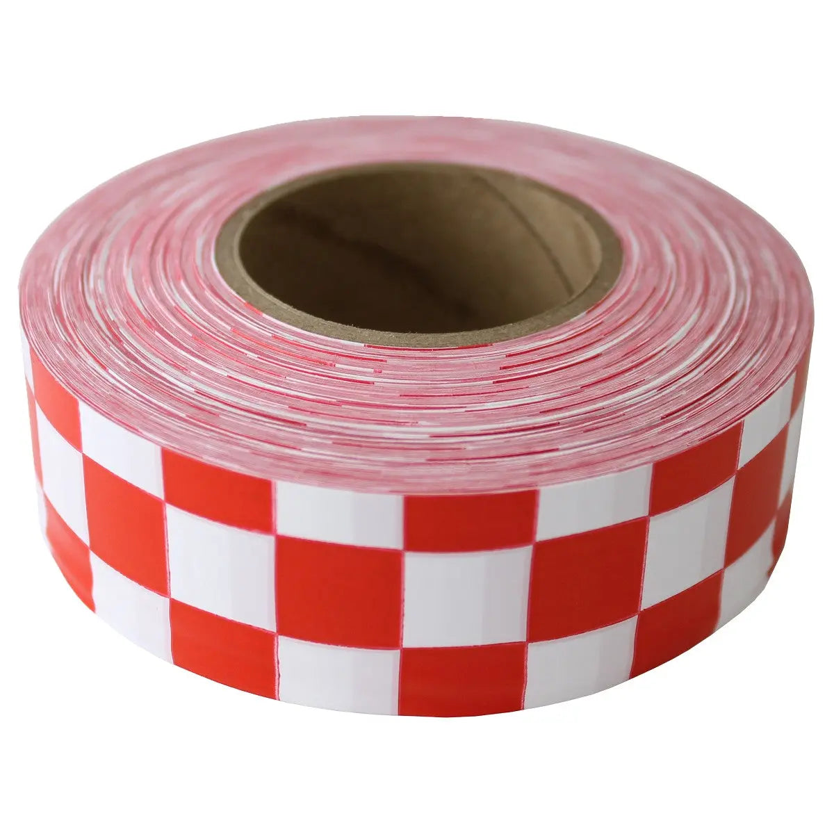 Presco Checkerboard Flagging Tape White/Red 1 3/16" x 300' 2 Mil — ACE ...