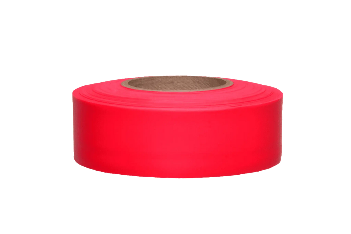 Presco Taffeta Flagging Tape - Red Glo - 1 3/16" x 150' - 4.5 Mil - 12 ...