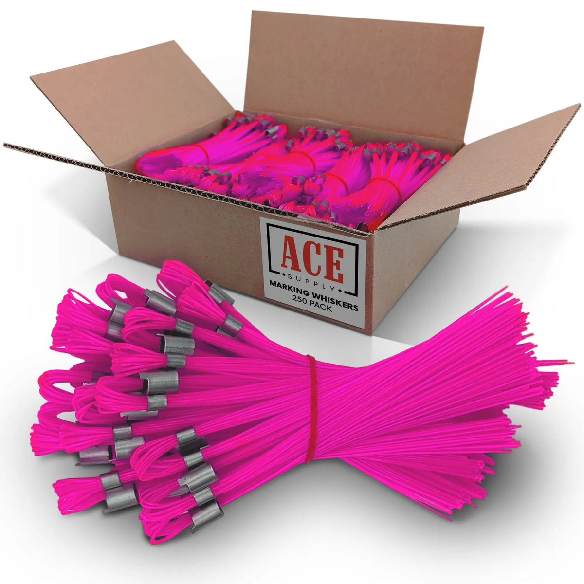 Pink Utility Marking Whiskers - Durable 250 Pack for Contractors — ACE ...