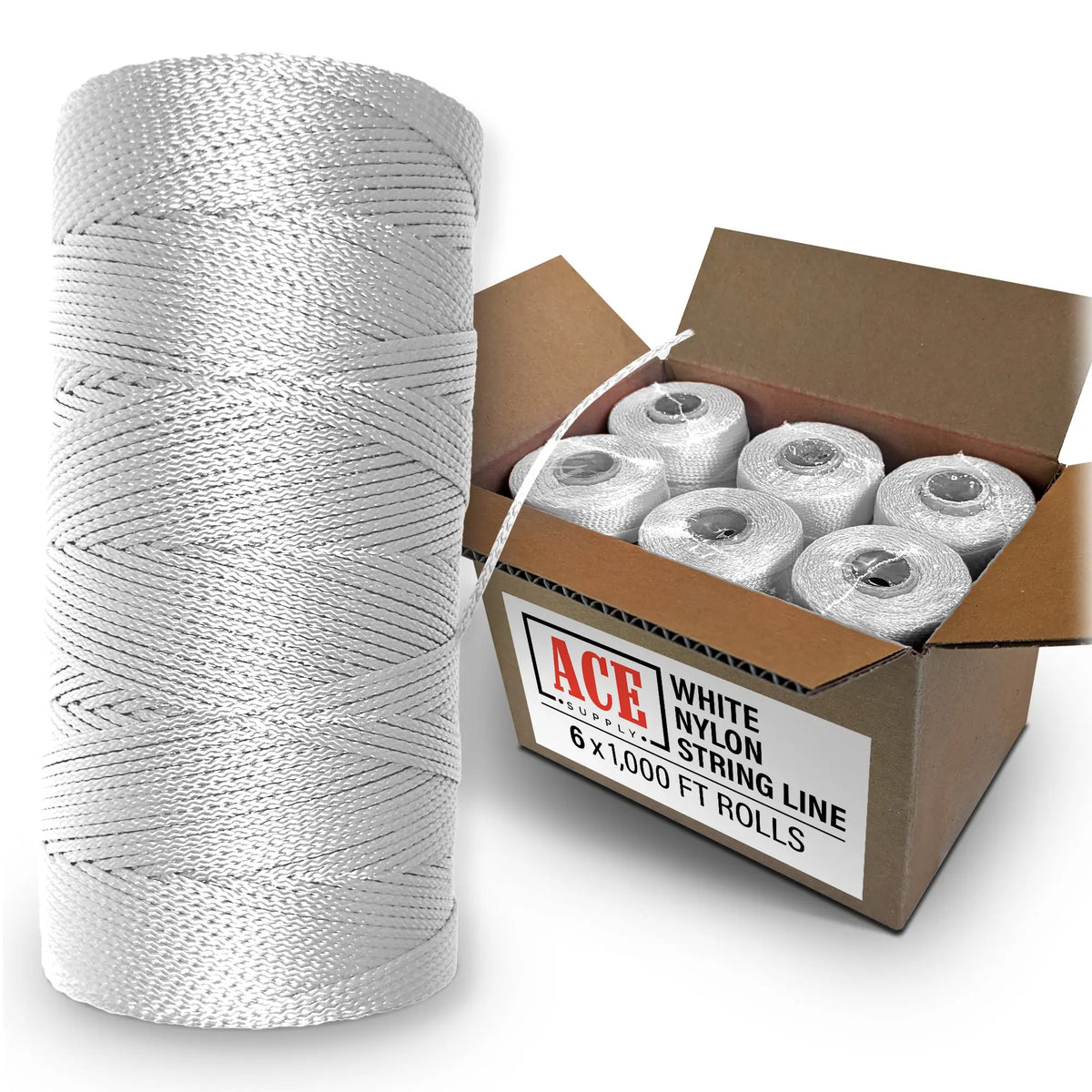 Nylon White Mason Line String Line 6000 Feet — ACE Supply